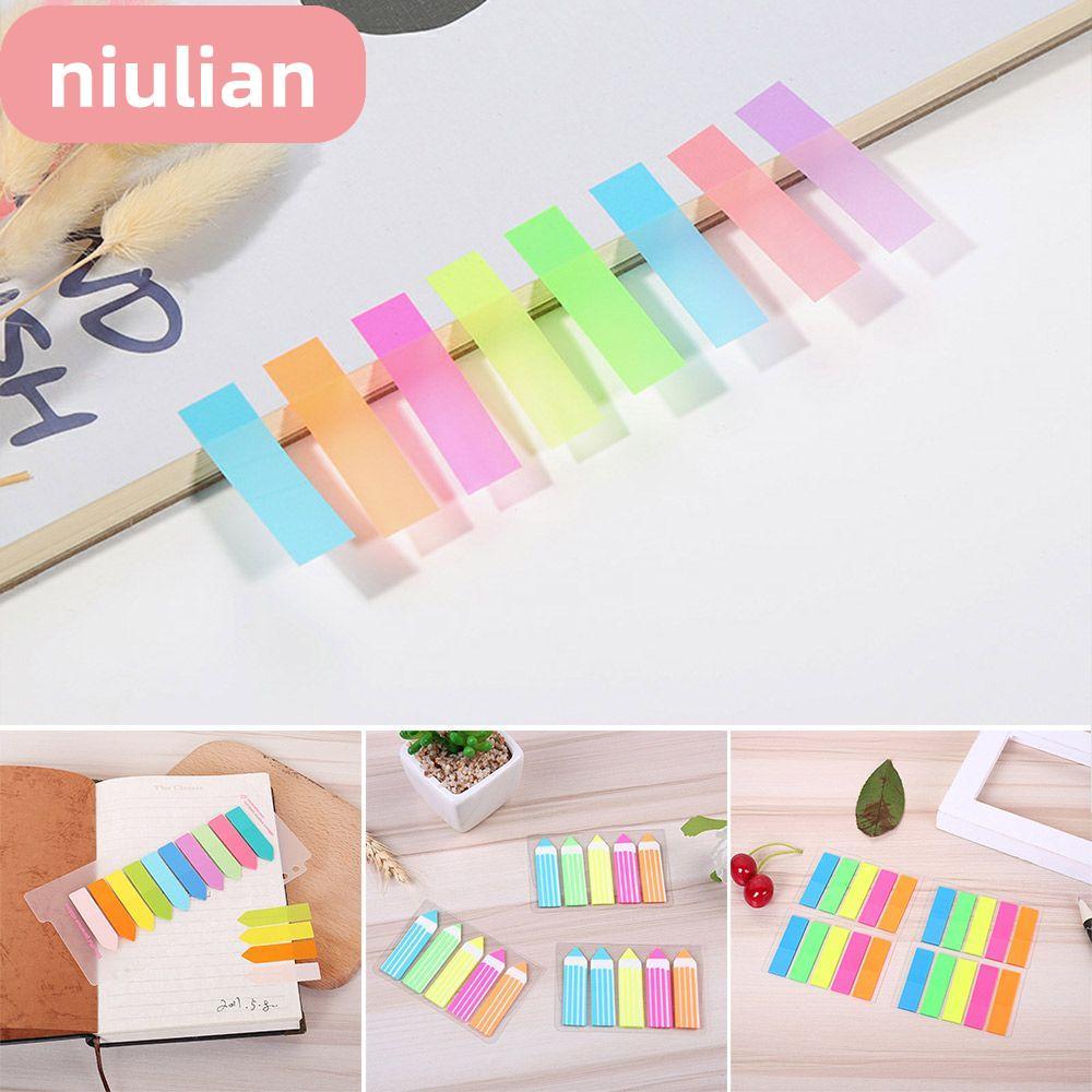 NIULIAN Fluorescent Notes เครื่องเขียน Note Sticky Notes Memo Pad สติก ...