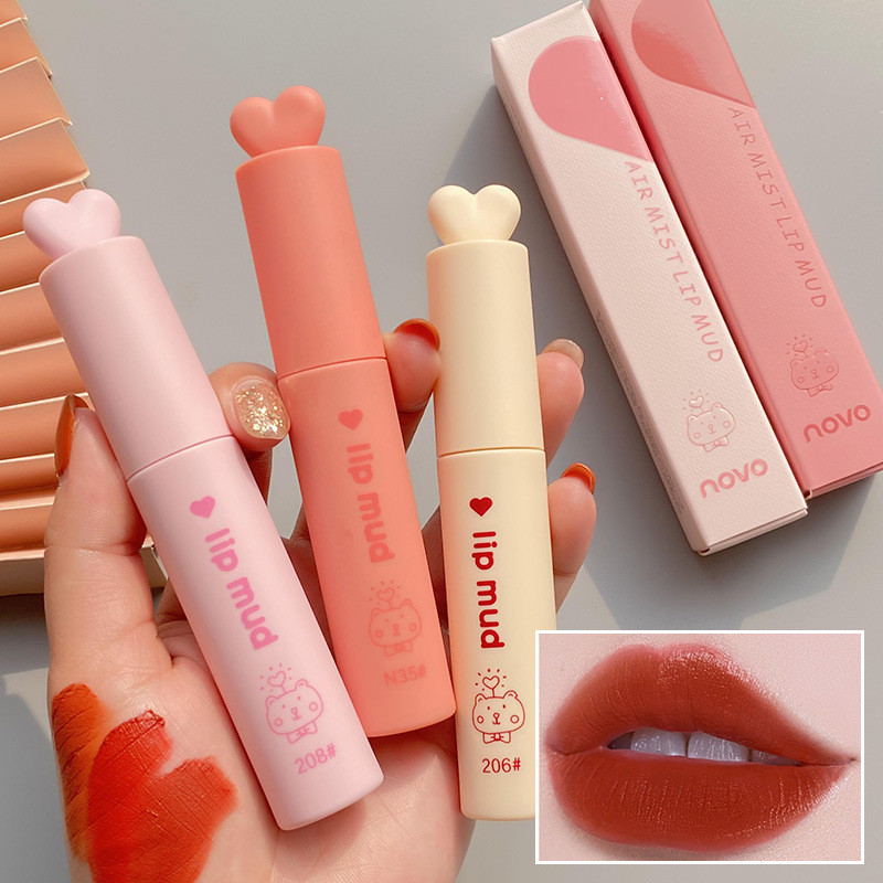 ลิปแมท ลิปสติก Novo Lip Cheek Dual-Use Lip Mud ลิปสติก Non-Fade Non ...