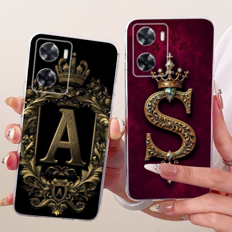 Oppo CPH2387 ฝาครอบ Oppo A57 4G 2022 กรณีโปร่งใสหรูหรา Crown AZ ตัว ...