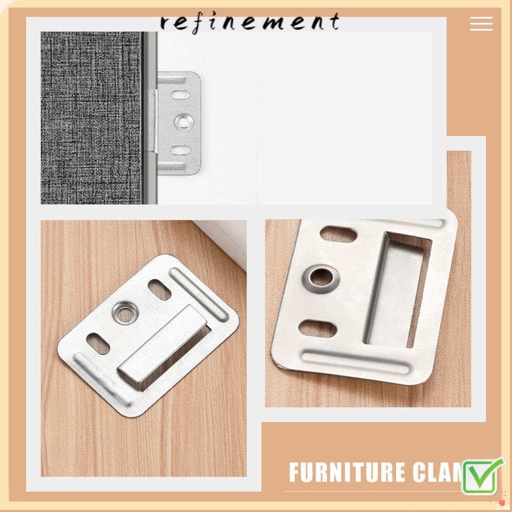 REFINEMENT 100PCS Wall Panel Buckle, Clamp Fastener Buckle Hasp แผ่น ...