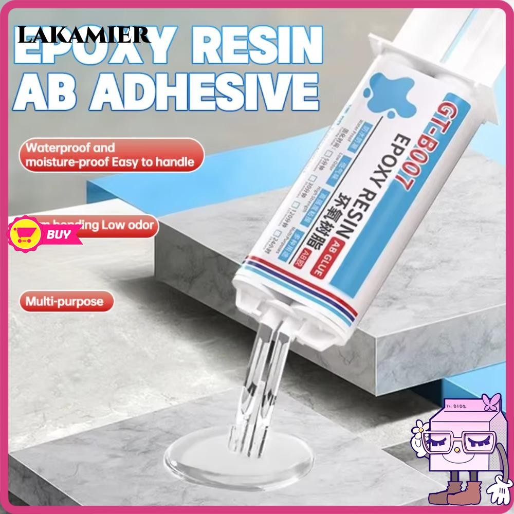 LAKAMIER อีพ็อกซี่เรซิ่น AB กาว,โปร่งใส 50ML Strong กาว, Super Sticky Repair ปลอดภัย Fast Curing ...