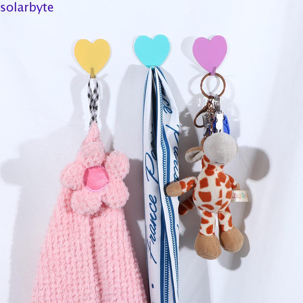 SOLARBYTE ตะขอติดผนัง Self กาวรูปหัวใจสแตนเลสน่ารัก 1/5 ชิ้นแขวนห้องครัว | Shopee Thailand