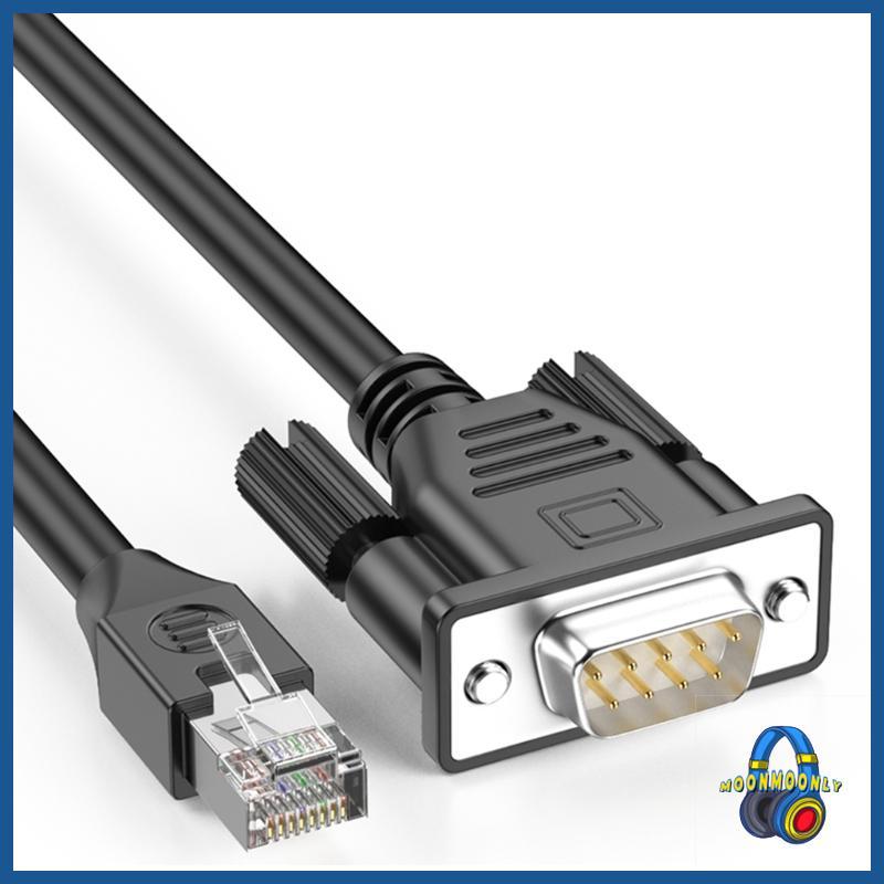 MOON 0 5-3 0m RJ45 ถึง DB9 อะแดปเตอร์สายไฟ RJ45 ถึง DB9 RS232 Serial ...