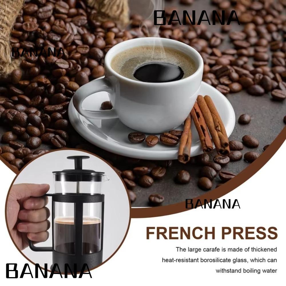 BANANA1 เครื่องชงกาแฟ, 350ML/600ML สแตนเลส Hand Punch หม้อกาแฟ, ร้านน้ําชาหม้อแก้ว Coffeeware ...