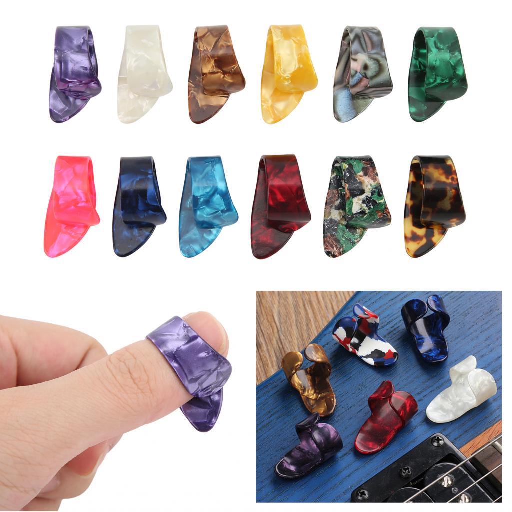 Outstyle-TH ACAGALA 12 ชิ้นกีตาร์นิ้วหัวแม่มือ Pick Celluloid Finger ...