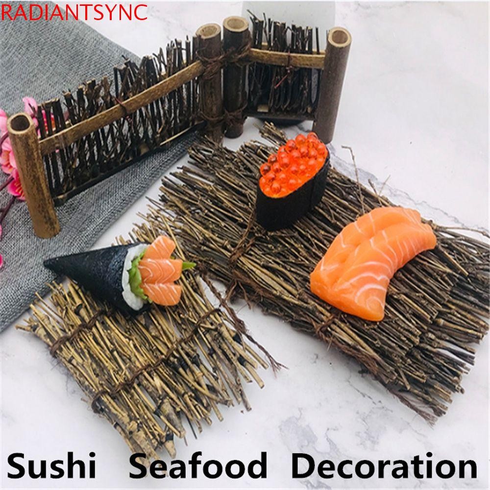 Radiantsync เสื่อซูชิ Retro สไตล์ญี่ปุ่น ทำจากวัสดุ Pu พร้อมเครื่องประดับลายรั้ว | Shopee Thailand