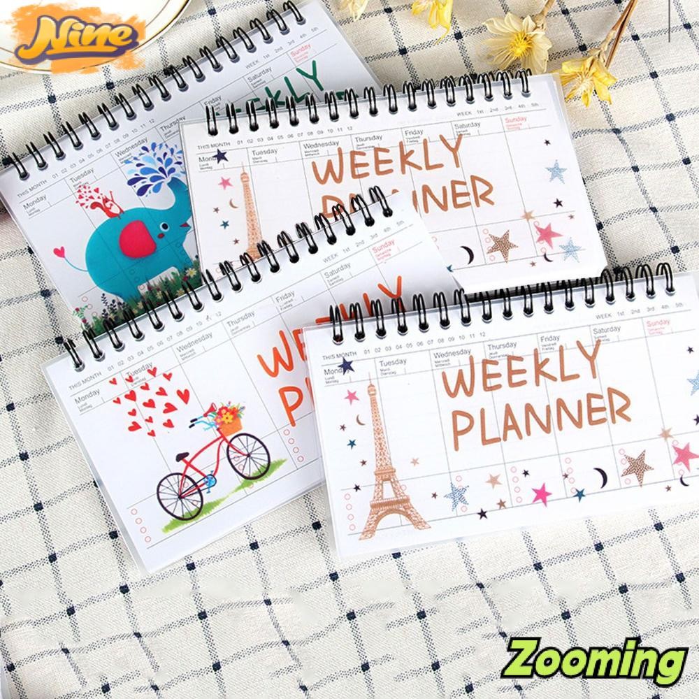 ZOOMING สมุดบันทึกการ์ตูน Student Up-turning Notebook Scheduling Book ...