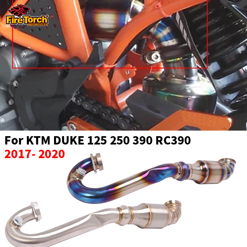 สําหรับ KTM DUKE 390 RC390 2017-2020 รถจักรยานยนต์ไอเสียระบบ Header ...