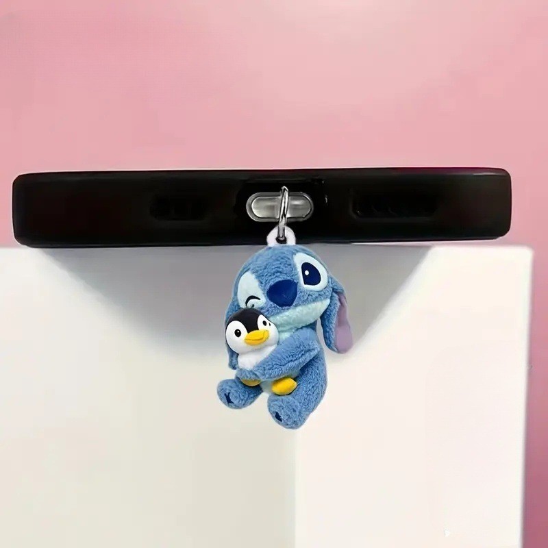 2D Stitch โทรศัพท์ปลั๊กกันฝุ่นสําหรับ IPhone Type-C ใหม่ Disney Anime ...