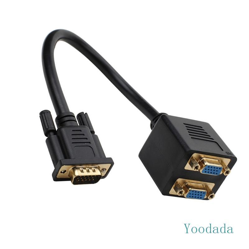 Yoo VGA Splitter Cable 1Input 2Output 1080P Double Monitor Adapter 25 ...