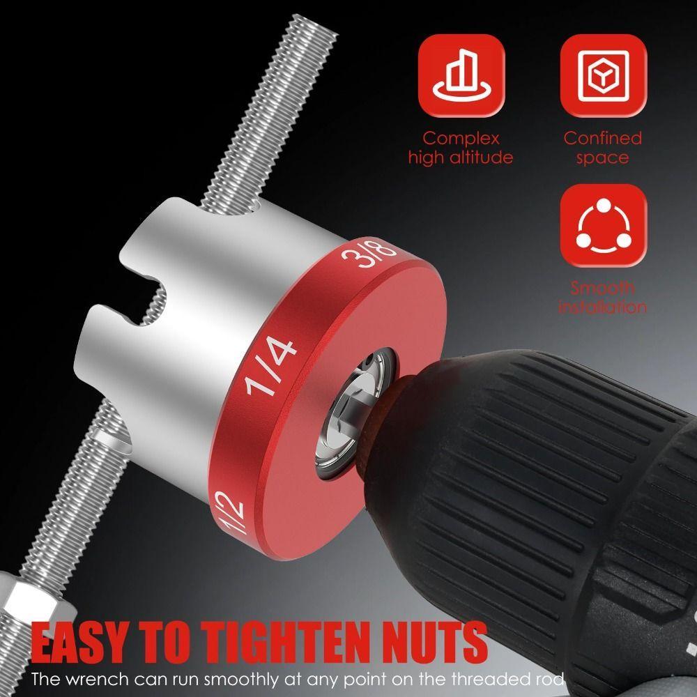 WONDE Nut Driver Extractor, Quick Release Aluminium Alloy Nut Spinning ...