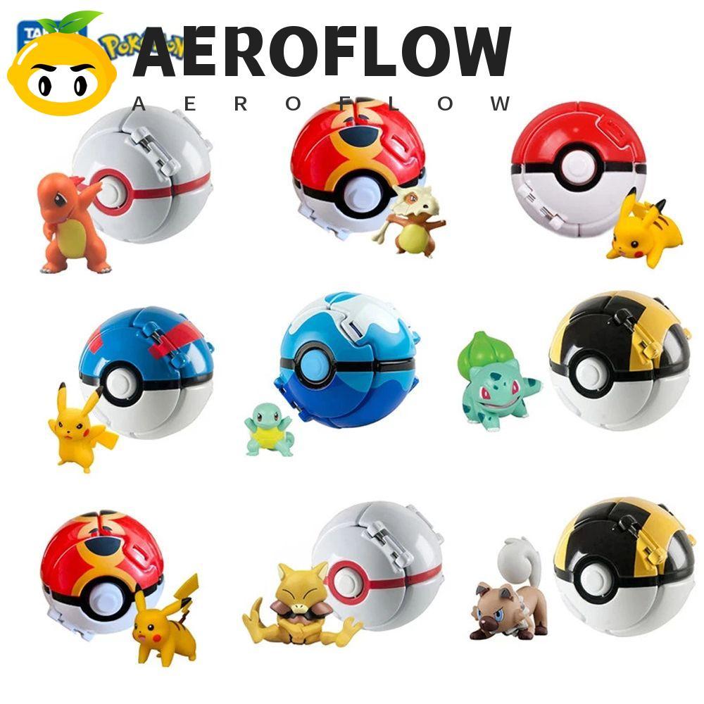 AEROFLOW Pokeball Squirtle Litten Rockruff Variant ของเล่น Action ...