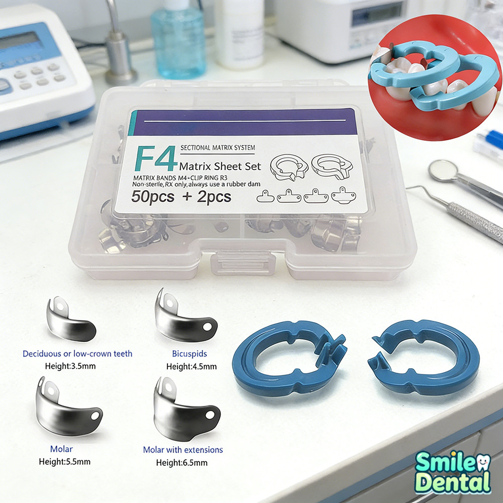 52 ชิ้น/เซ็ตทันตกรรม Matrix Band Dental Sectional Contoured โลหะ ...