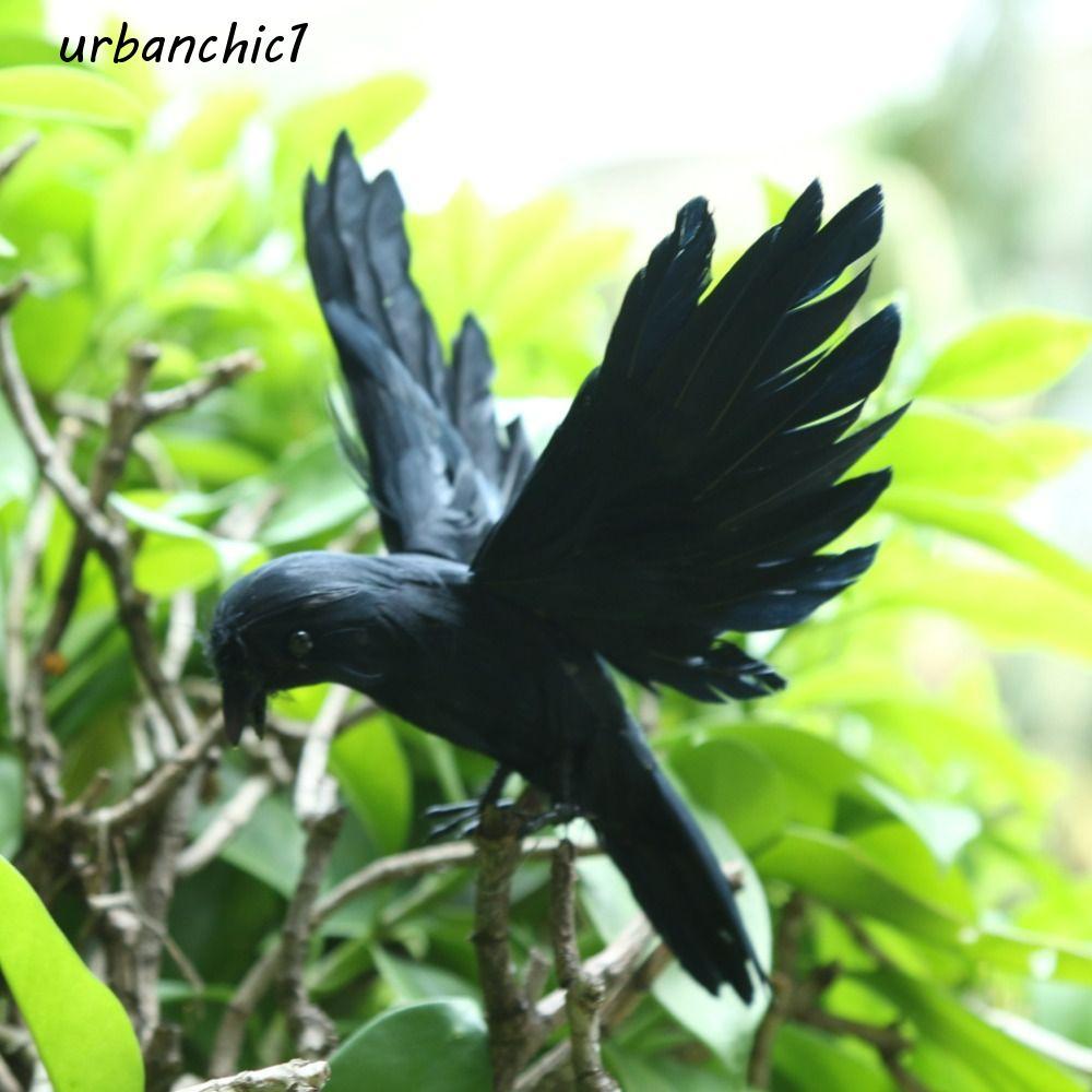 URBANCHIC Fake Crow ปลอมตามฤดูกาล Bird Deter Miniatures การล่าสัตว์ ...