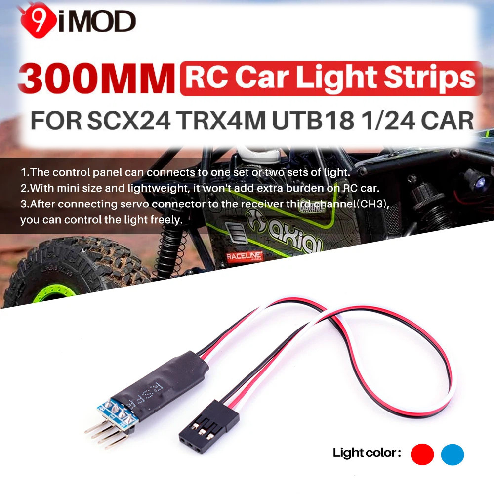 ไฟ LED ตัดได้ 9IMOD สำหรับ SCX24 TRX4M UTB18 ยาว 300MM พร้อมรีโมทควบคุม ...