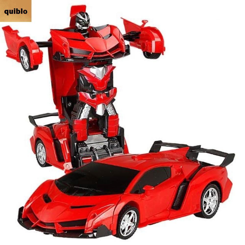 QUIBLO Transformable Robot Car, One-key Deformation 2-in-1 Electric RC ...