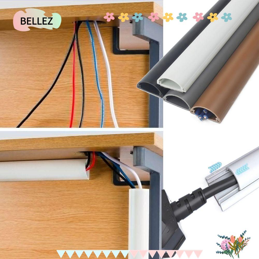 BELLEZ ฝาครอบสายไฟบนพื้น, ป้องกันการอัดขึ้นรูปทนทาน, ฝาครอบ Hider Self ...