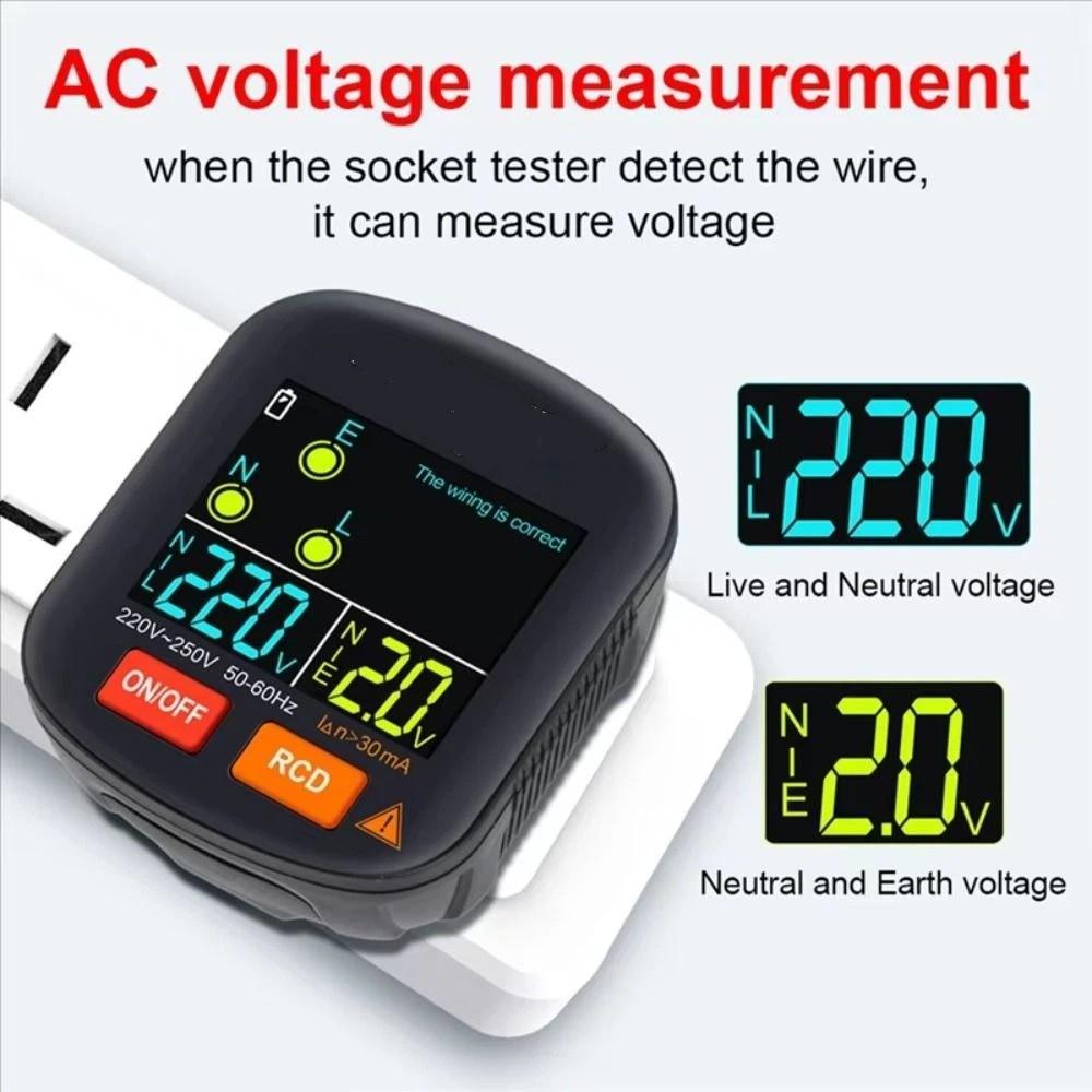 เครื่องตรวจจับซ็อกเก็ต PEWANY, Polarity Phase Rcd Test Socket Tester ...