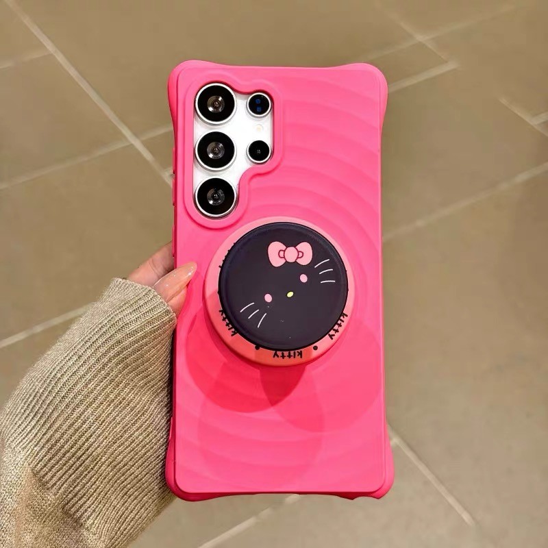 การ์ตูนน่ารักวงเล็บแม่เหล็ก Anti-fall Water Ripple เคสซิลิโคนสําหรับ ...