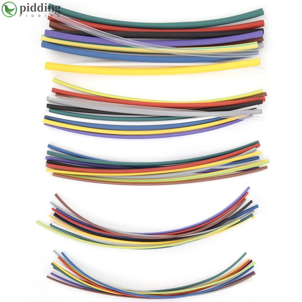 PIDDING 55 ชิ้นท่อหดความร้อน, อัตราส่วน 2:1 5 ขนาดชุดท่อหดความร้อน, ชุด ...