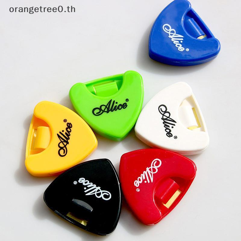 หรือกีตาร์ Pi Holder พลาสติก Plectrum Case Mediator Storage Self กาว oe ...