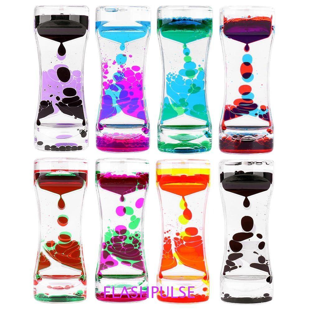 FLASHPULSE นาฬิกาทรายจับเวลา, น้ํามันสองสี Creative Floating Motion ...