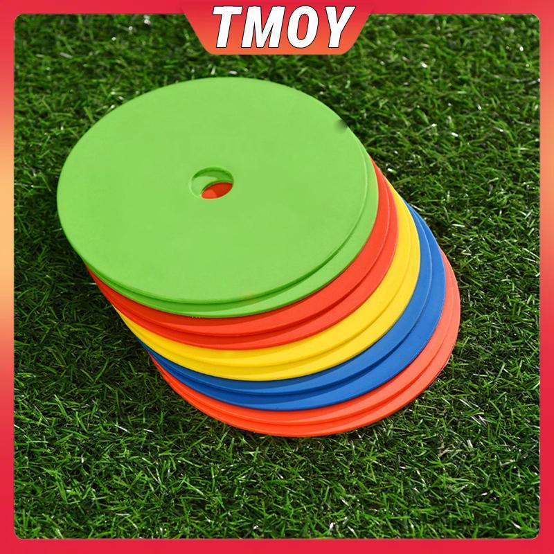 TMOY 10 ชิ้นกรวยแบน Marker Disc แบบมีรู Landmark Pad ฟุตบอลบาสเกตบอลการ ...