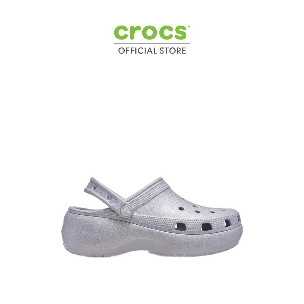 CROCS รองเท้าลำลองผู้หญิง CLASSIC PLATFORM GLITTER CLOG รุ่น 207241-5PS ...