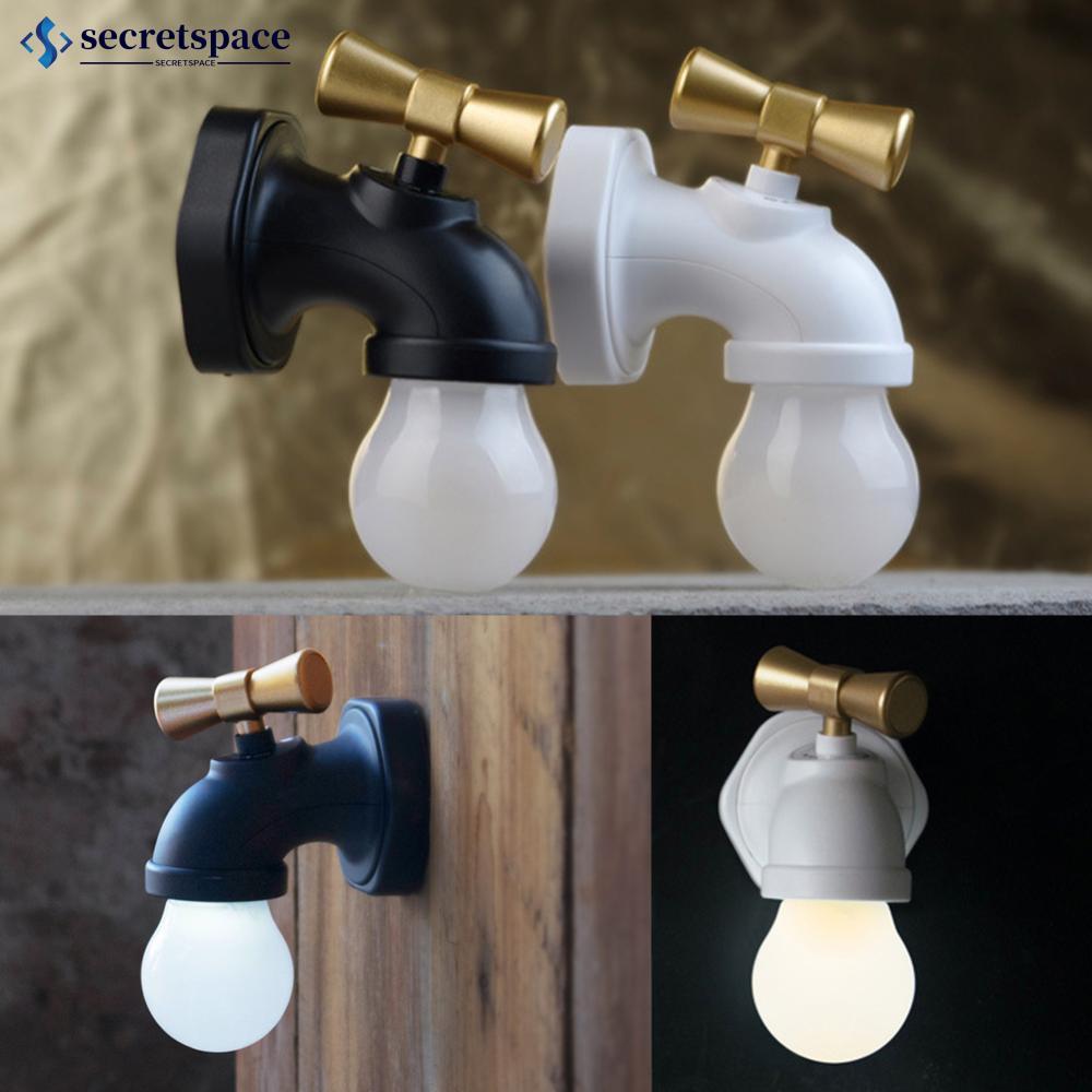 SECRETSPACE Creative Faucet Night Light Touch & Voice Control Wall ...