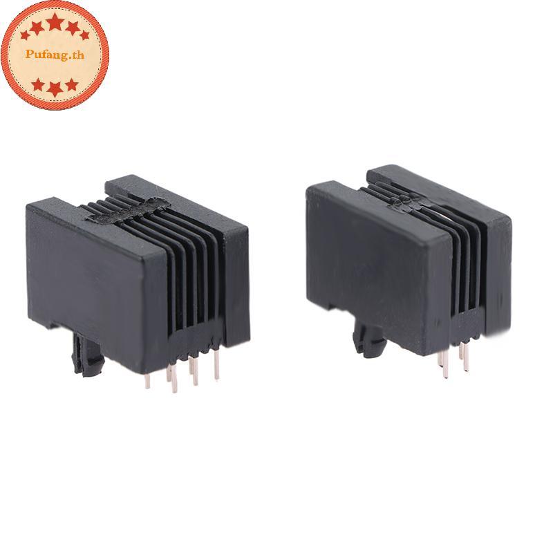 PUFANG 10PCS RJ11 โทรศัพท์ Soet โค้ง Pin 95001 4P4C 6P6C 6P4C หญิง Ja ...