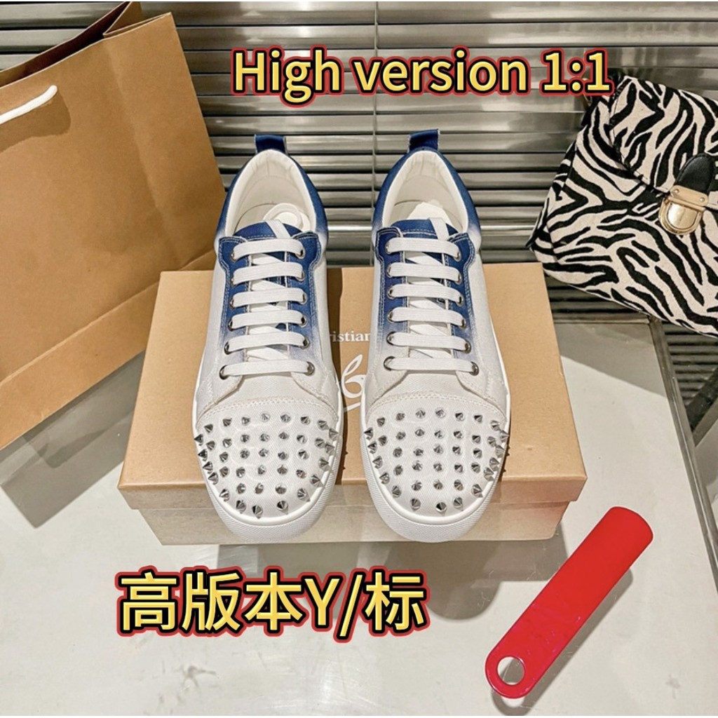 CL Red Sole รองเท้า Rivets ผู้ชาย Toe Spikes cl คู่สไตล์รองเท้าผู้หญิง ...