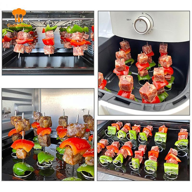 CKFR 10 ชิ้น Air Fryer เตาอบแนวตั้งย่าง Skewer Grill Universal อุปกรณ์ ...