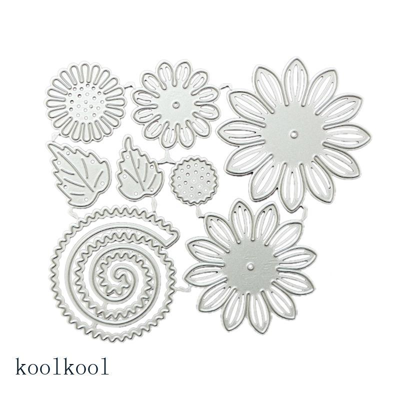 Kool ดอกไม้ใบตัดโลหะตาย Scrapbooking Stencil Die Cuts การ์ดลายนูน DIY ...