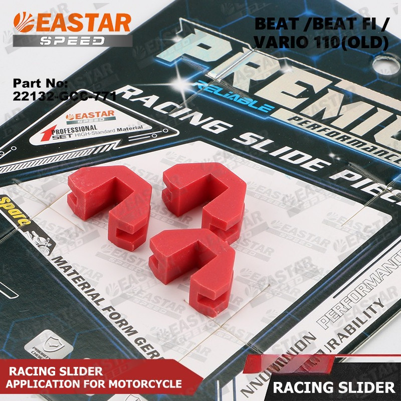 22132-GCC-771 Racing Red Slider เลื่อนสีแดง Beat / Beat Fi / Vario 110 ...