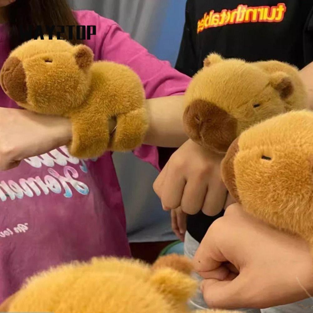 WAY2TOP ตกแต่ง, PP ผ้าฝ้ายสัตว์สายรัดข้อมือ Capybara Clap วงกลม ...