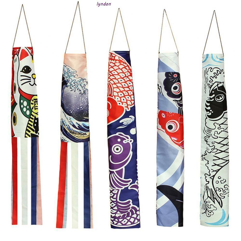 LYNDON Windsock Koinobori สีสันปลาธง Yard Decor กลางแจ้งสไตล์ญี่ปุ่น ...