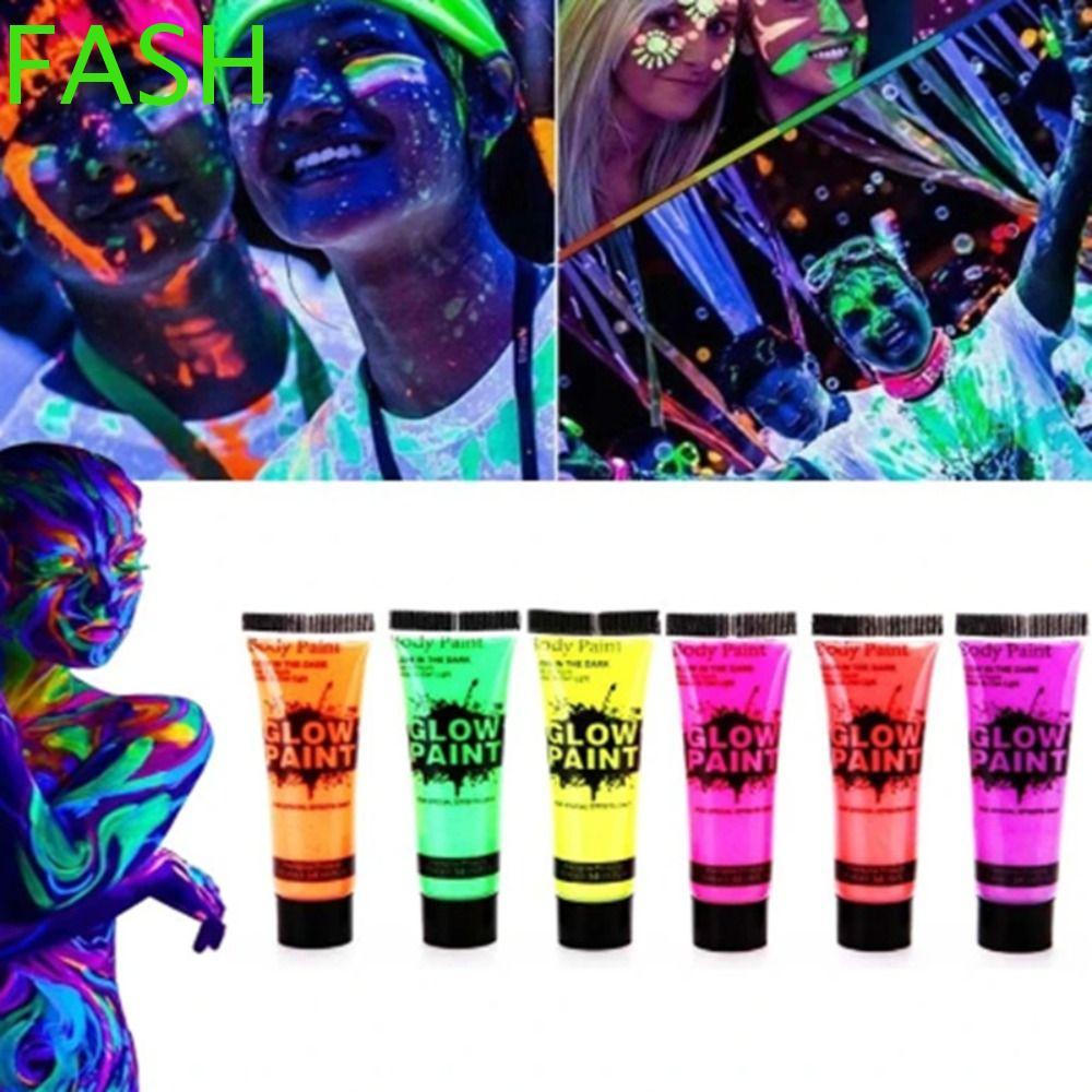 FASH Face Fluorescent Glow Paint, 10ml เทศกาล Body Art ภาพวาด, Rave ...