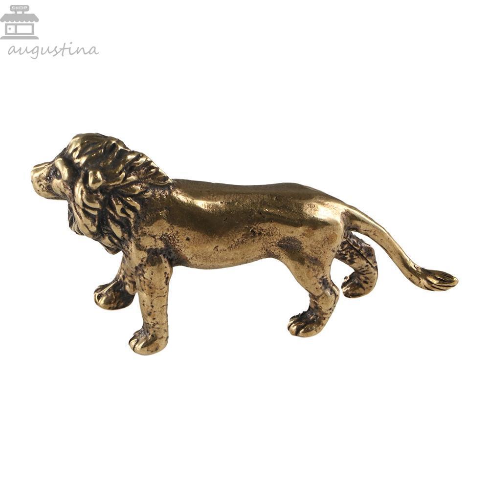 AUGUSTINA ทองเหลือง Lion King ตุ๊กตา, Retro ทองแดง Lion รูปปั้น, รูป ...