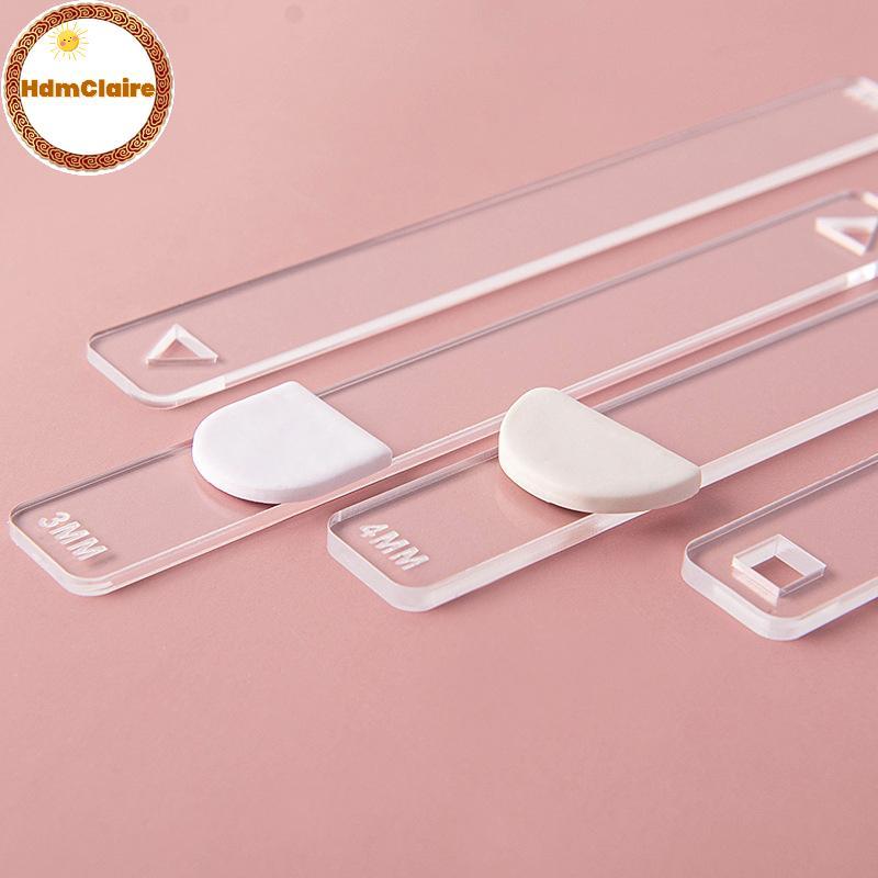 HdmClaire เครื่องปั้นดินเผาการสอน Rolling Mud Stick Guide ไม้ Rolling ...