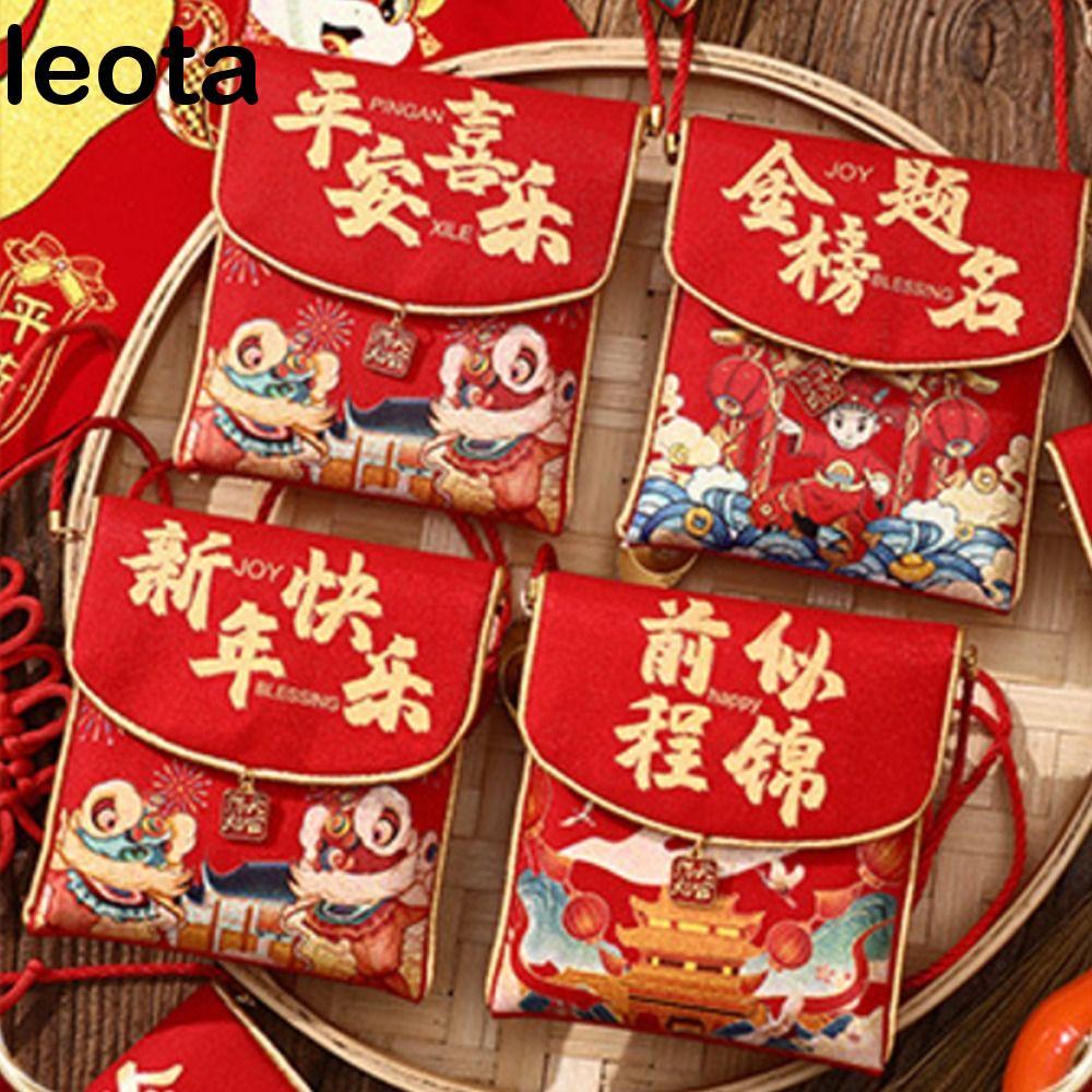LEOTA ซองจดหมายสีแดงปีใหม่, Blessing Hongbao Chinese Lucky Money Bag ...