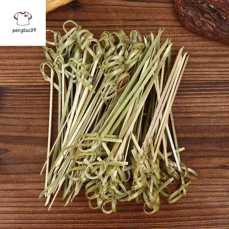 Pengatao09 100/200pcs ทิ้งไม้ไผ่ Knot Skewers Cotail Pis บิดเบี้ยวปลาย ...