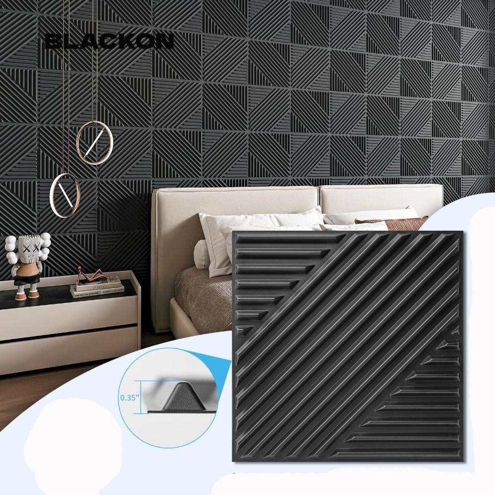 วอลล์เปเปอร์ BLACKON, แผงผนังตกแต่งปรับปรุงผนังแบบมีกาวในตัว, กระเบื้อง ...