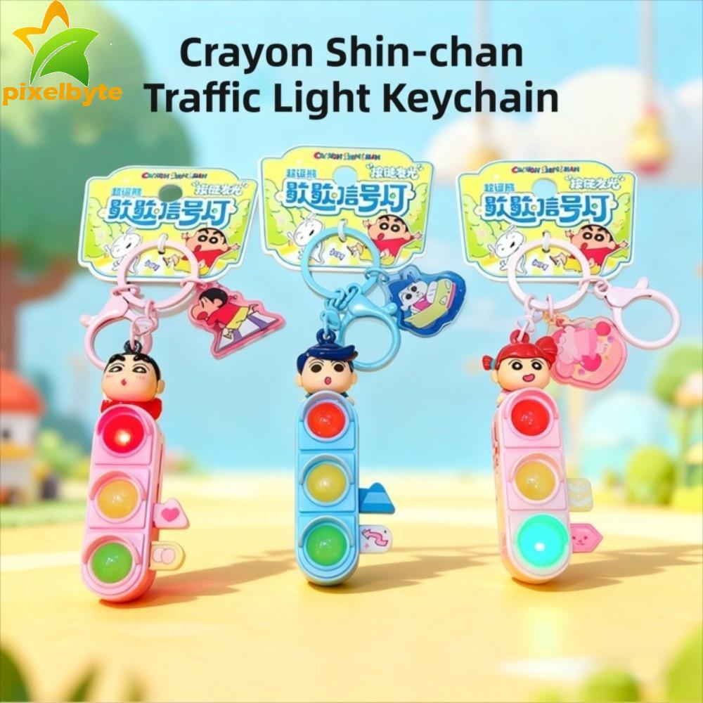 PIXELBYTE แหวนกุญแจไฟจราจร, มินิการ์ตูน Crayon Shin-chan Key-chain ...