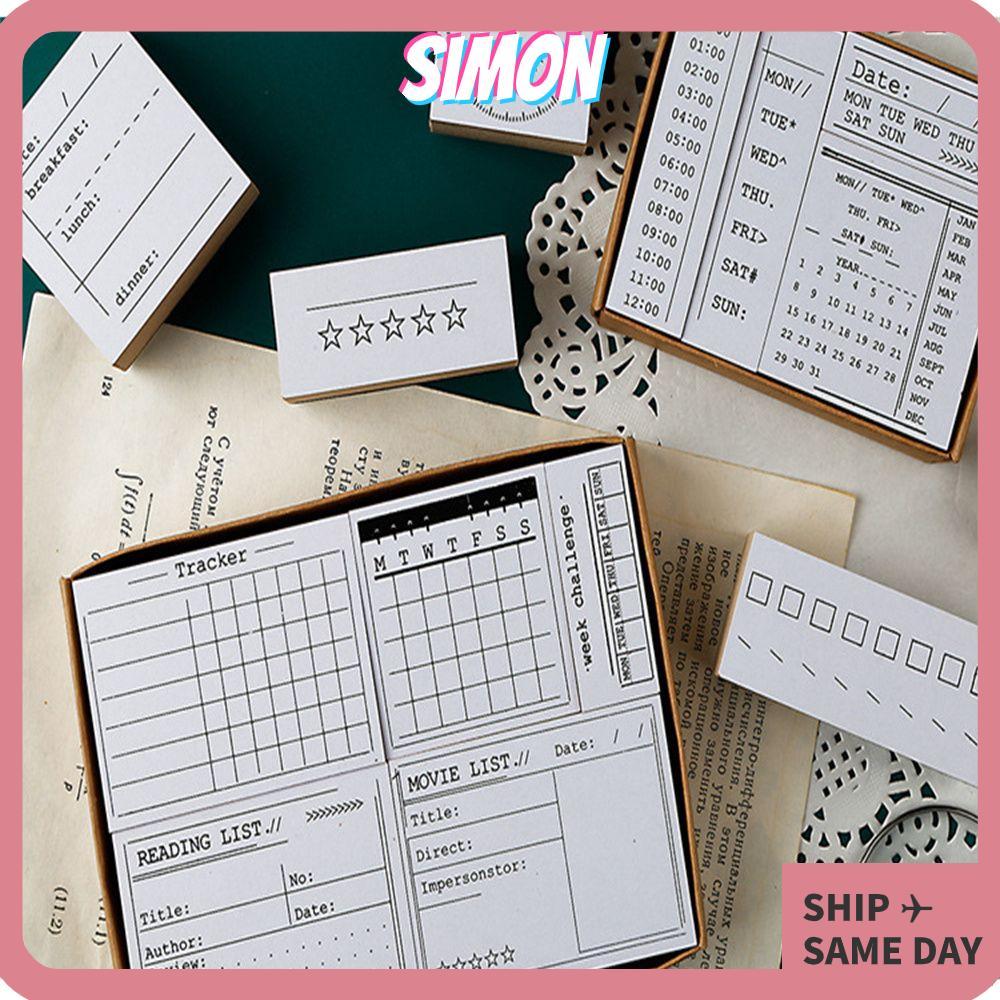 SIMON Daily Plan, Scrapbooking รายเดือนตาราง Journal แสตมป์ชุด, ฟังก ...