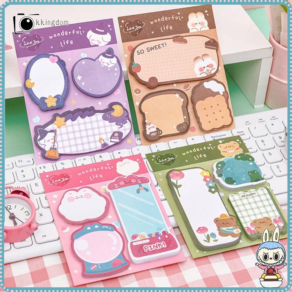 KKINGDOM 60PCS/Sheet Sticky Notes, 3 รูปแบบ Alien Self-Stick Pads, แผ่น ...