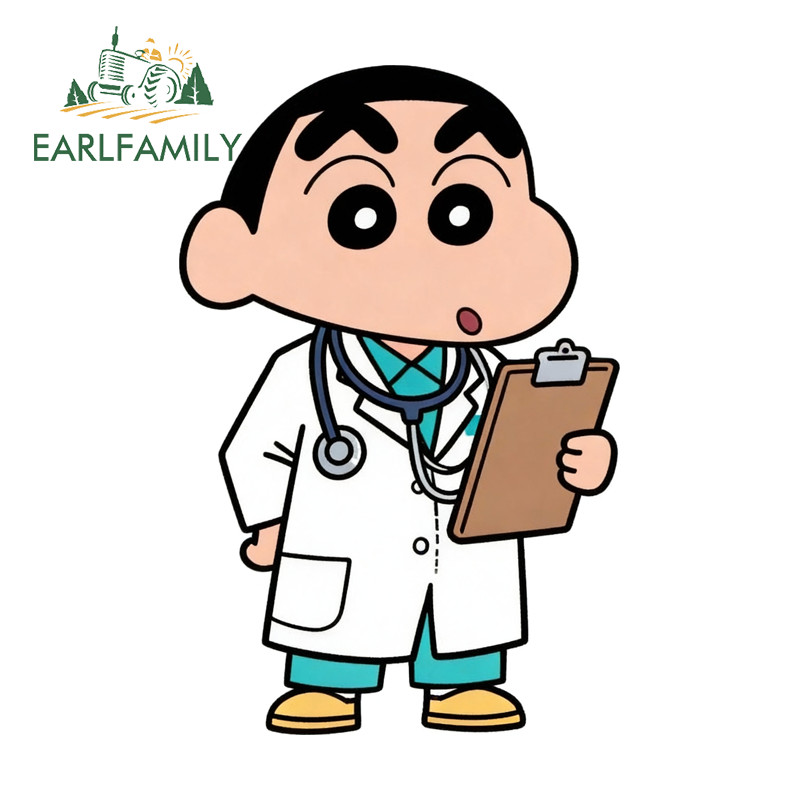 EARLFAMILY หมอ Crayon Shin-chan สติกเกอร์รถ Scratch-Proof กันน้ํา JDM ...