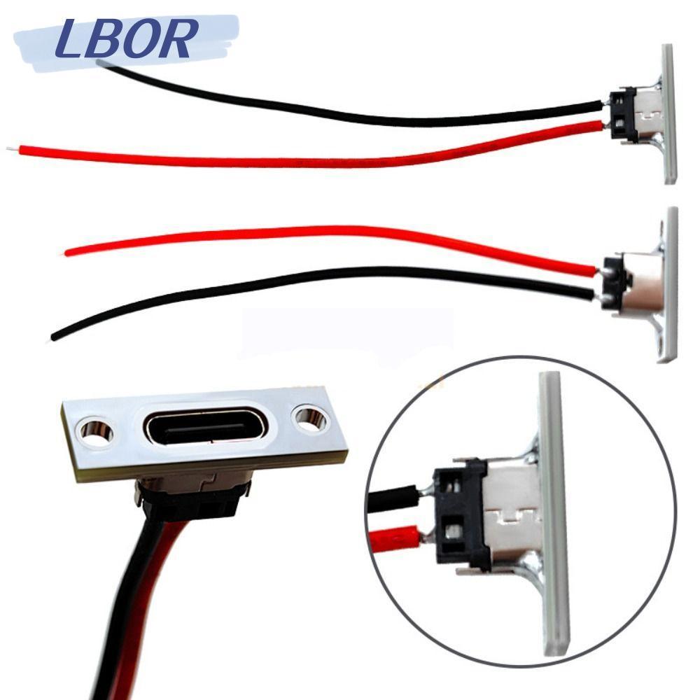 LBOR USB Jack, 2Pin Type-C Female Connector Jack, 2P Type-C Plug Strip ...