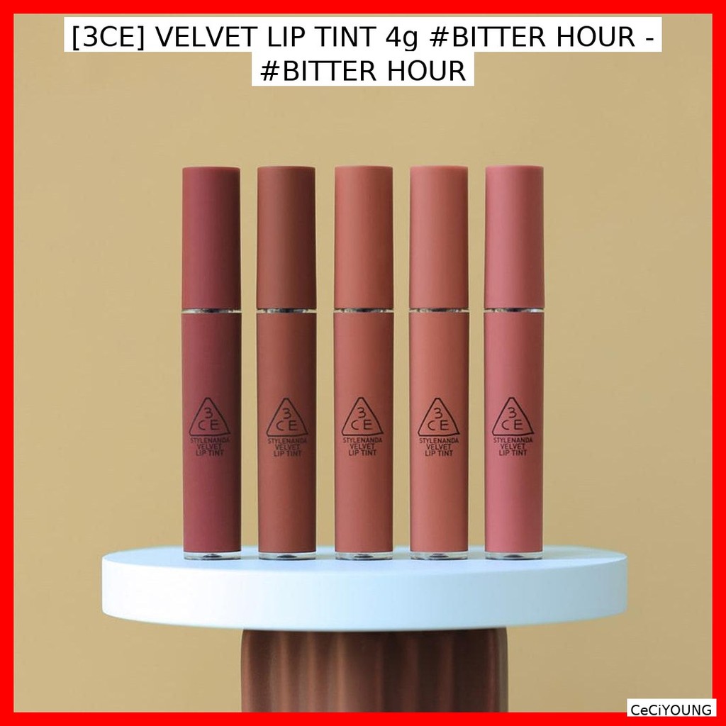 [3CE] VELVET LIP TINT 4g #BITTER HOUR - #BITTER HOUR / Korean Lip Tint ...