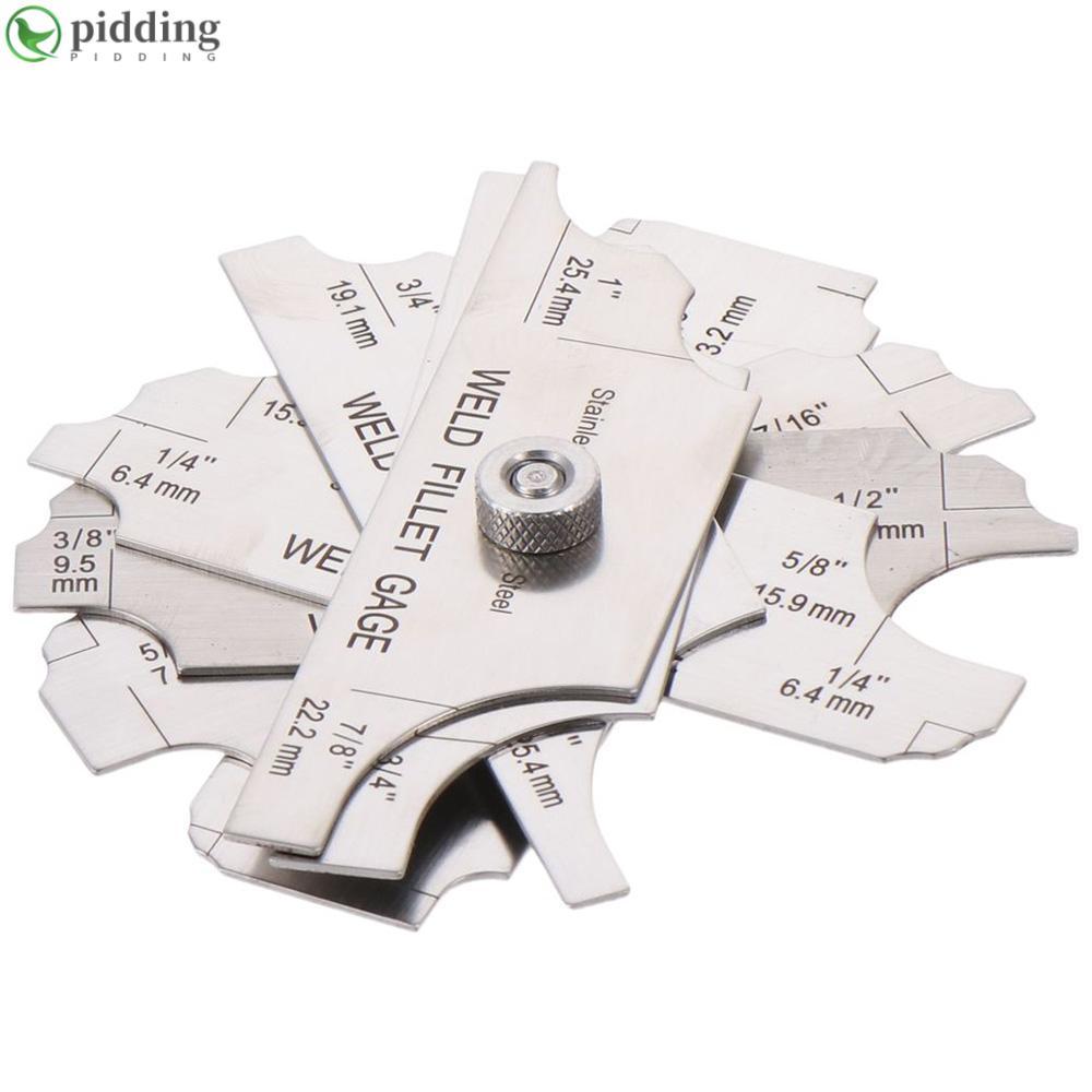 PIDDING 7PCS Weld Fillet Gages ชุด, MG-11 1/8-1 เครื่องเชื่อม ...