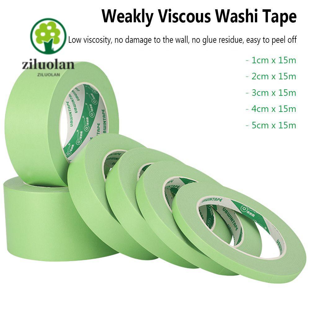 ZILUOLAN 15M Washi Tape, Art Latex Paint Weak Viscous แยกกระดาษ ...